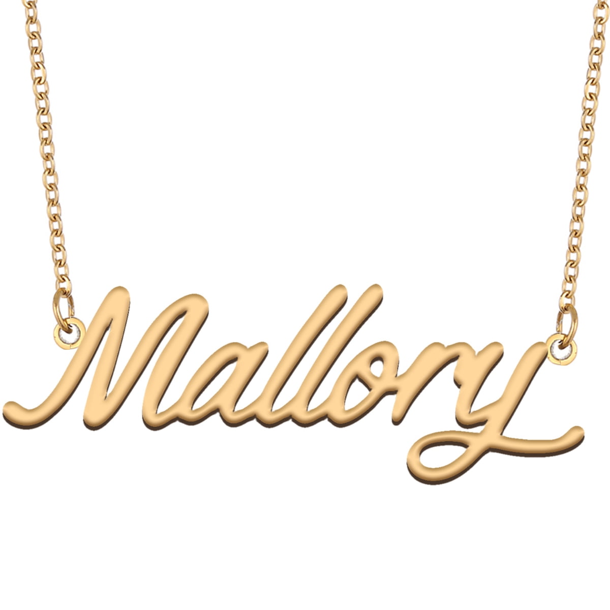 HUAN XUN New Mama Necklaces with Names Mallory Scripted Name Necklace ...