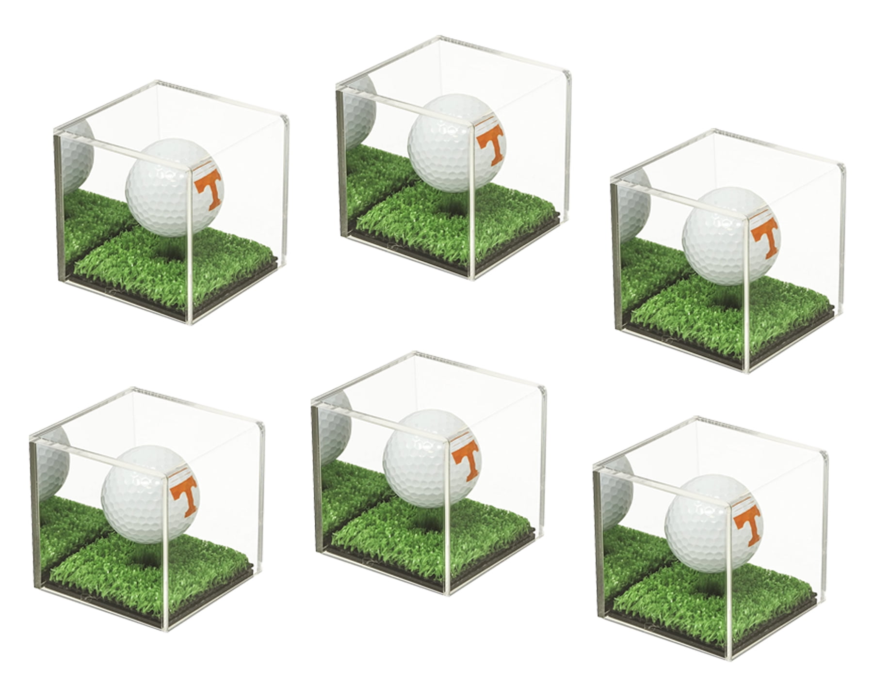 Better Display Cases Acrylic Golf Ball Display Case Set of Six with ...