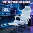 Gaming Chair with Footrest and Massage Lumbar Support, Ergonomic ...
