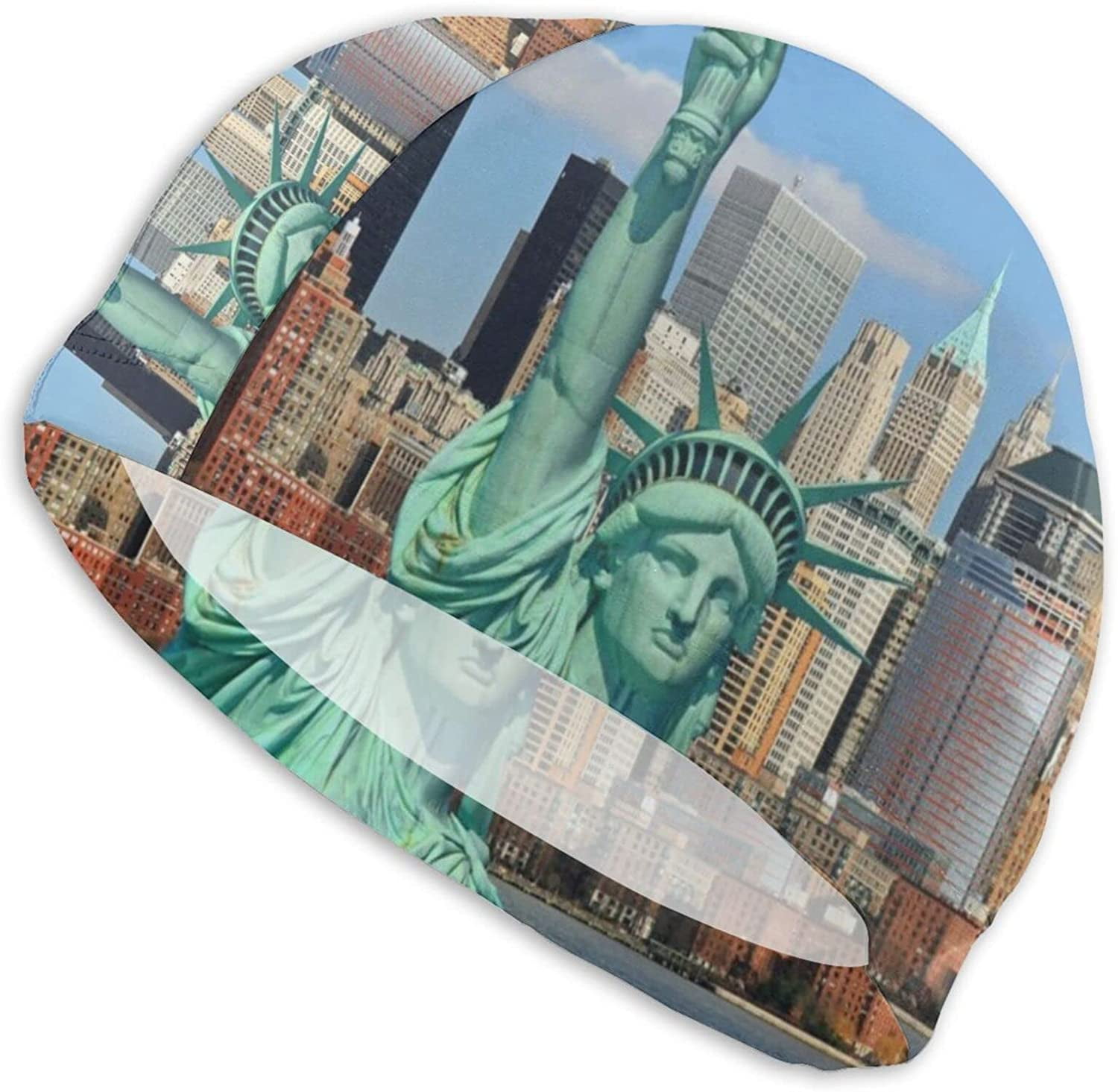 Statue of Liberty in Nycswim Caps,Silicone Waterproof Comfy Bathing Cap ...