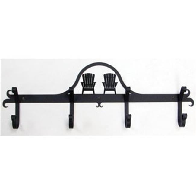 Village Wrought Iron CB 119 Wall Mounted Wrought Iron Coat Rack Hooks Adirondack Chairs Walmart