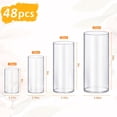 48 Pack Glass Cylinder Vases 4,6,8,10 Inch Tall Clear Flower Vase ...