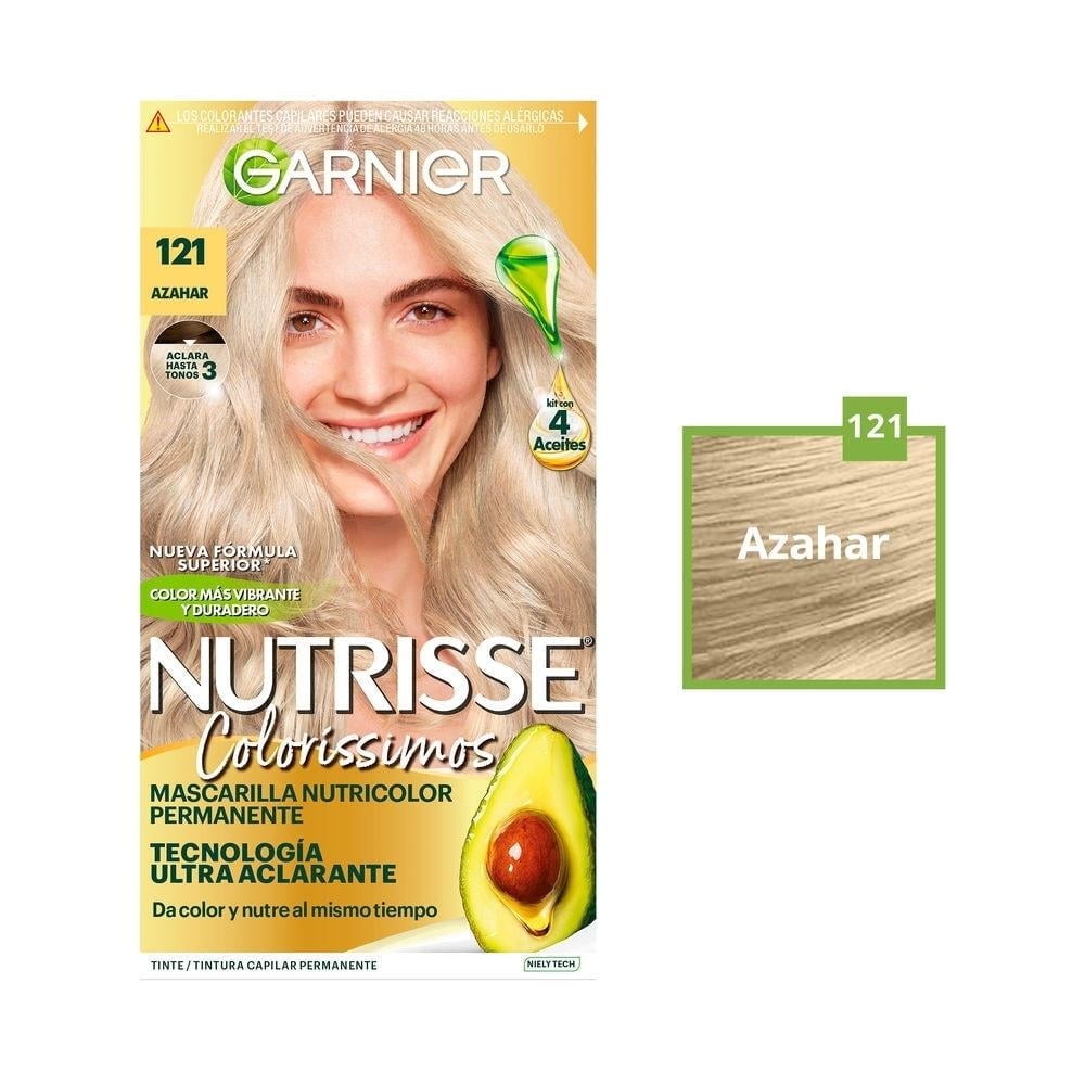 Tinte para cabello Garnier Nutrisse coloríssimos 121 azahar | Walmart ...