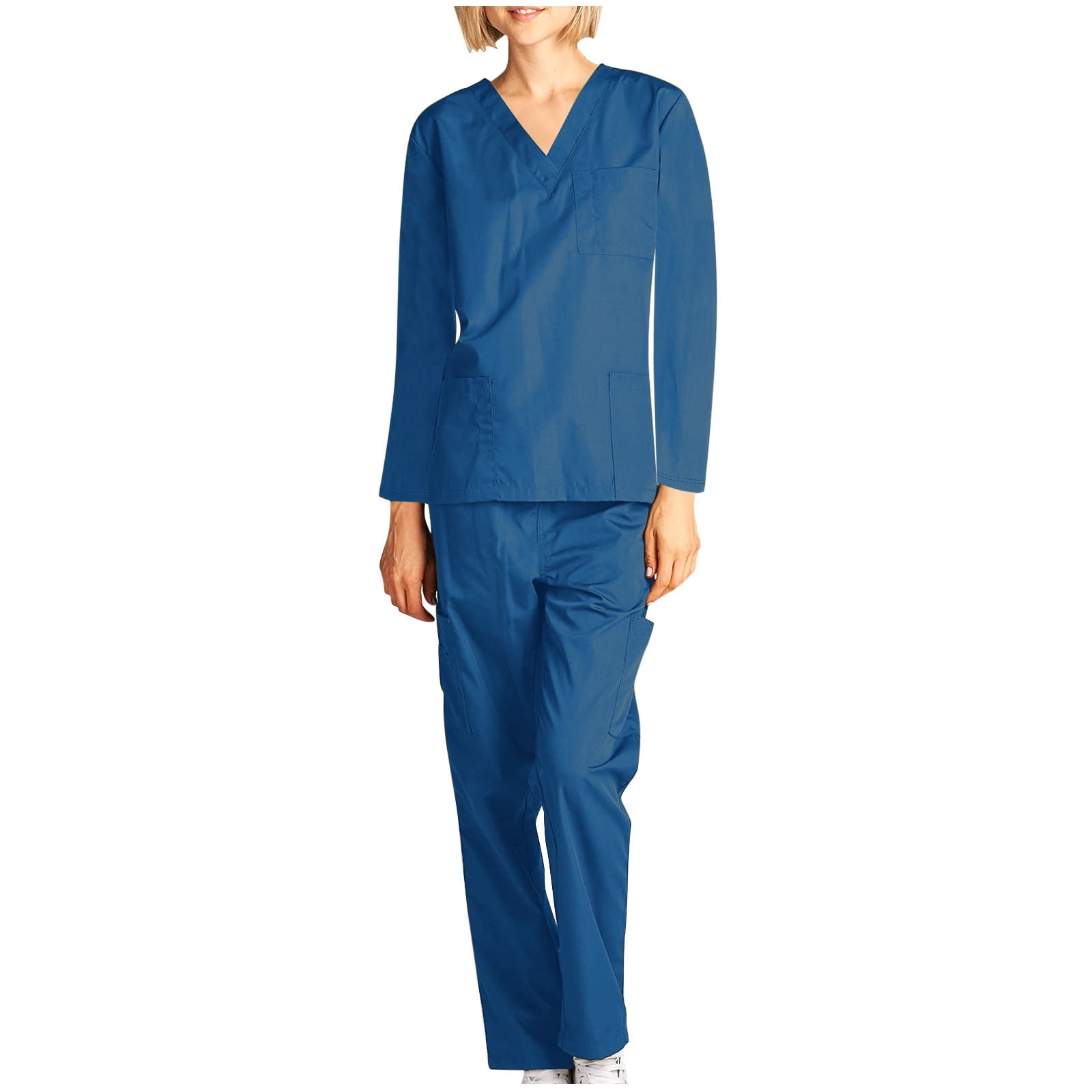 Click here for Cameland Womens Scrub Set Classic V-Neck Top And J... prices