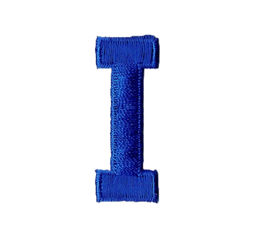 Alphabet Letter - I - Color Royal Blue - 2" Block Style - Iron On ...