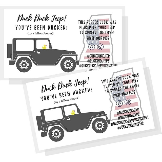 Mississippi You've Been Ducked Card 50 Pack Duck Duck Tag 3.5 x 2 ...