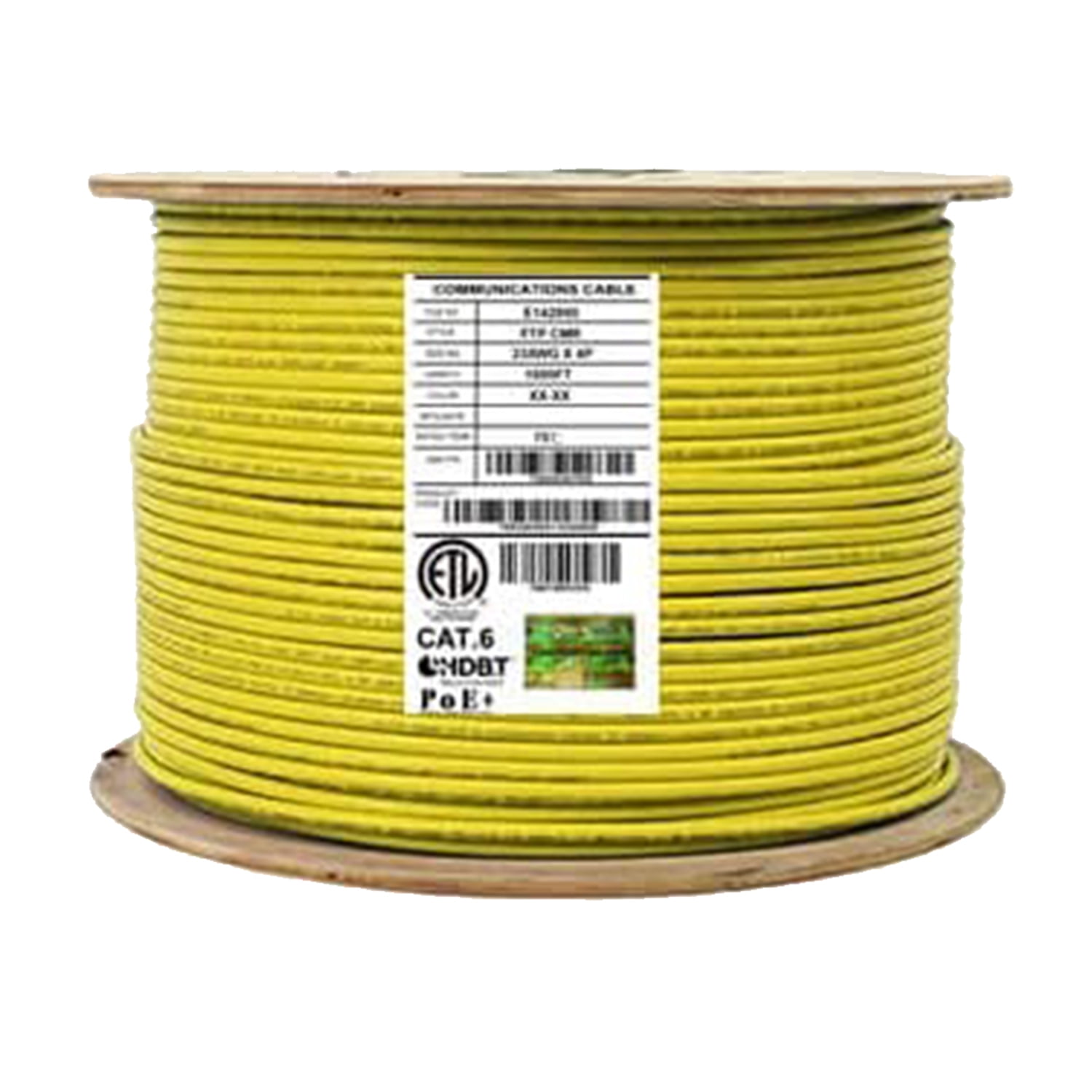 Infinity Cable CAT6 F/UTP 4 Pairs 26AWG Patch Cable CM 100% Pure Copper ...