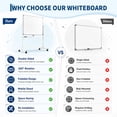 Double-Sided Rolling Magnetic Whiteboard – 48x36 Portable Dry Erase ...