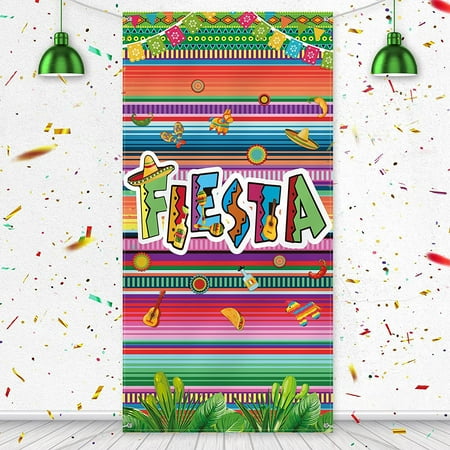 Mexico Fiesta Door Banner, Giant Fabric Fiesta Photo Booth Background ...