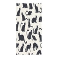 Cat Silhouettes Beach Towel Oversized Sandproof Absorbent Quick Dry ...