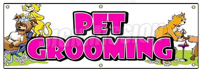 72" PET GROOMER BANNER SIGN dog grooming clippers signs new - Walmart.com