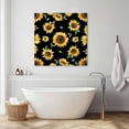Canvas Print Wall Art Oil Paintings Summer Sunflower on Black Picture ...