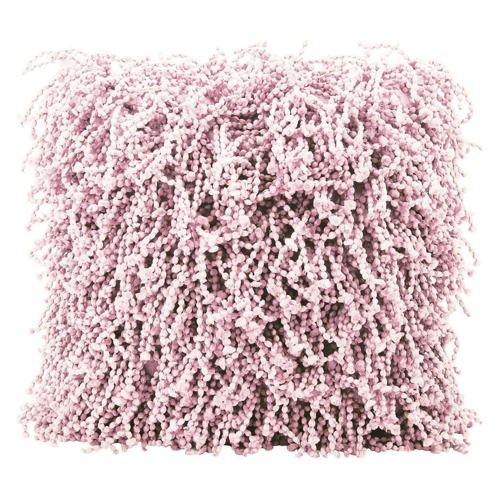 Nourison Skinny Fugga Shag Decorative Throw Pillow, 14" x 20", Rose ...