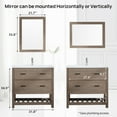 "Wonline 32"" Single Base Farmhouse Bathroom Vanity with Undermount ...