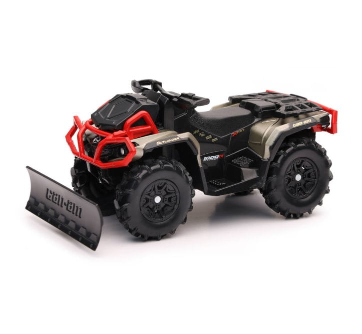 Mini CAN-AM Outlander W/ Snow Plow, Black - New Ray 07383 - Model Toy ...
