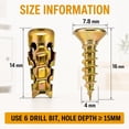 6×14mm Short Expansion Screw Set for Cabinet Hinge Repair & Stripped ...