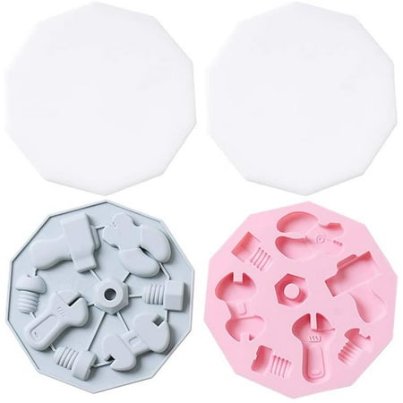 2 PCS Hand Tools Silicone Mold 3D Wrench Screws Candy Chocolate Fondant ...