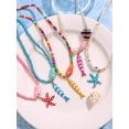 Bohemian Style Turquoise Beaded Pendant Necklace With Fish Charm, Ocean ...