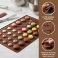 2 PCS 48 Capacity Macaron Silicone Baking Sheet Muffin DIY Chocolate ...
