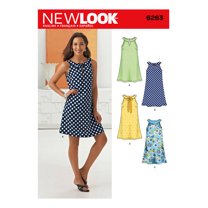 New Look Sewing Pattern 6262 - Misses' Dress with Neckline Variations ...