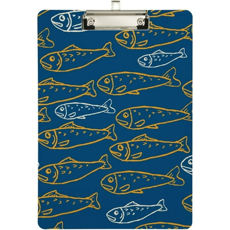XDDJA Sardine Fish Clipboard Hardboard Wood Nursing Clip Board and Pull ...
