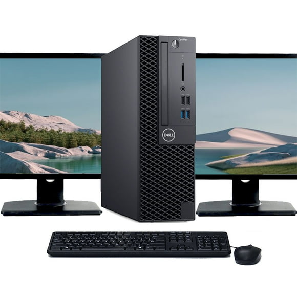 Desktop Computer Dual Monitors