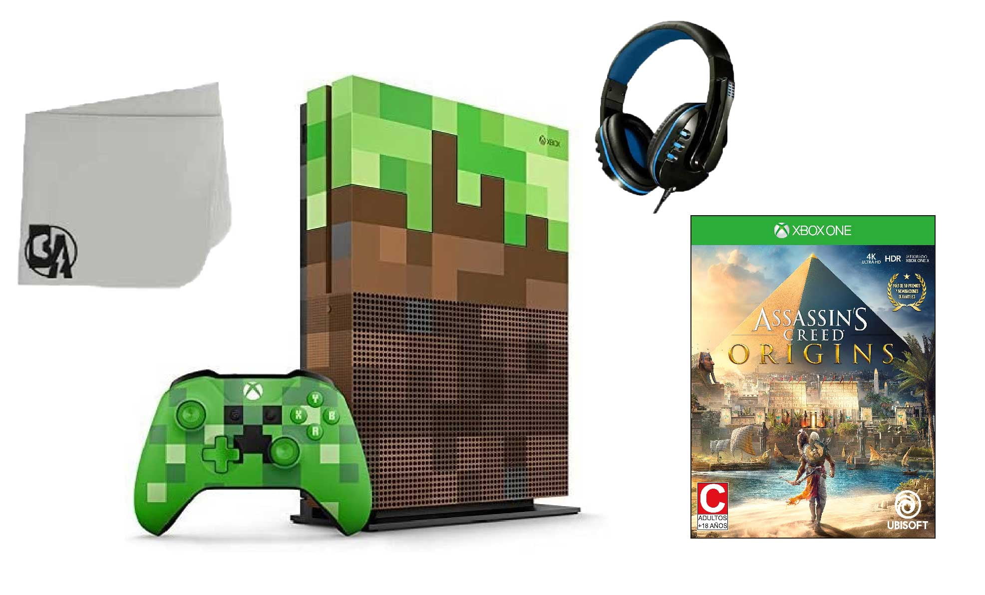 23C-00001 Xbox One S Minecraft Limited Edition 1TB Gaming Console with ...
