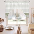 Abstract Stripe Swag Curtain Valance for Windows, Classic Sage Green ...