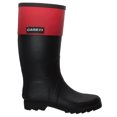 Women's Rubber Rider Boot with Red Cuff Black - Walmart.com