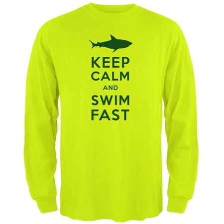 Shark Keep Calm and Swim Fast Mens Long Sleeve T Shirt | Walmart Canada
