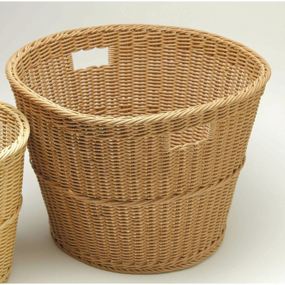 Hubert Oval Light Beige Polypropylene Washable Sloped Basket With ...