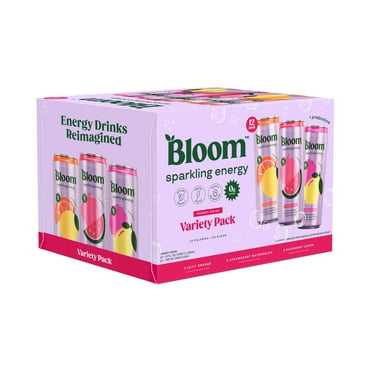 Bloom Nutrition Sparkling Energy Drink, Raspberry Lemon, 12 oz Cans, 6 Pack - Walmart.com