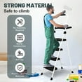 HBTower Folding 4-Step Stool Ladder, 330lbs Capacity, Anti-Slip Pedals ...
