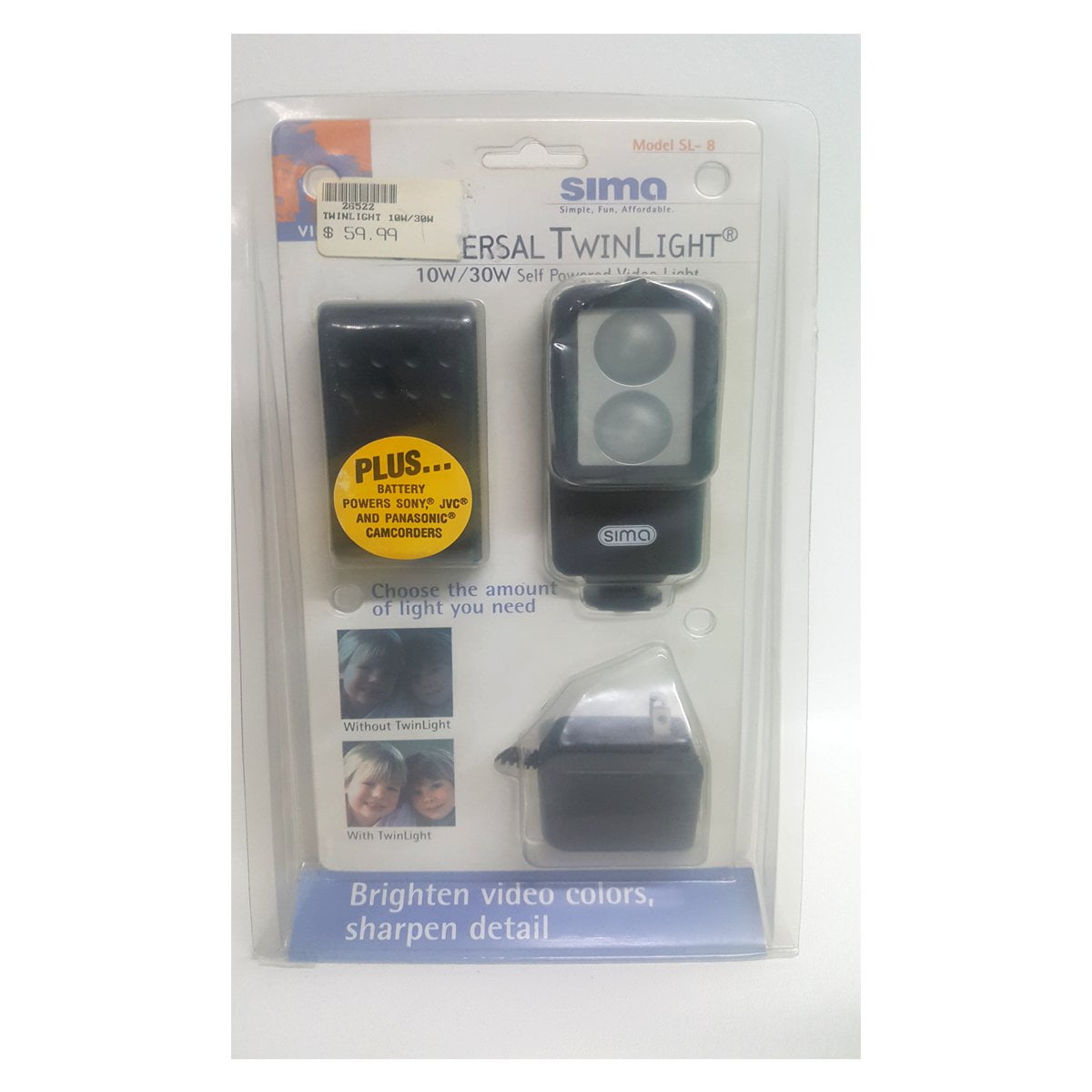 Sima SL-8 Universal Twinlight 10W/30W Self Powered Video Light ...