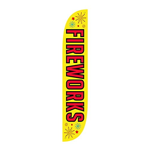 LookOurWay Fireworks Yellow Feather Flag, 12-Feet - Walmart.com