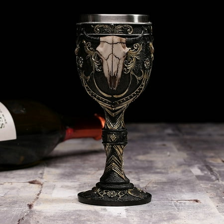Resin Stainless Steel Skull Goblet Retro Claw Wine Glass Gothic ...