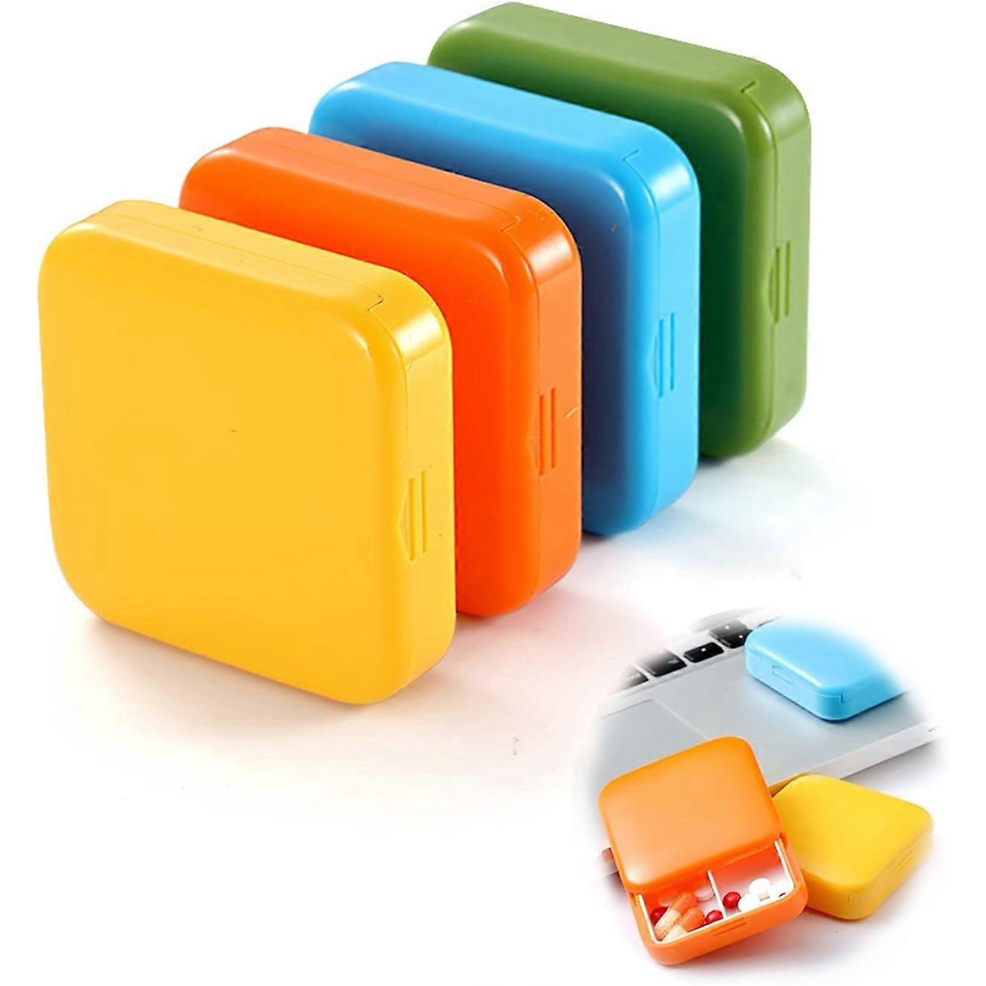 Click here for Vett Set Of 4 Small Pill Box With 2 Compartments P... prices