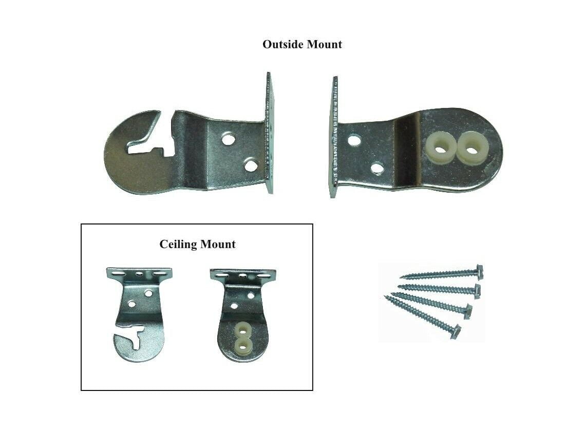 UNIVERSAL MOUNT BRACKETS for Standard Roller Shades with NYLON BUSHINGS ...