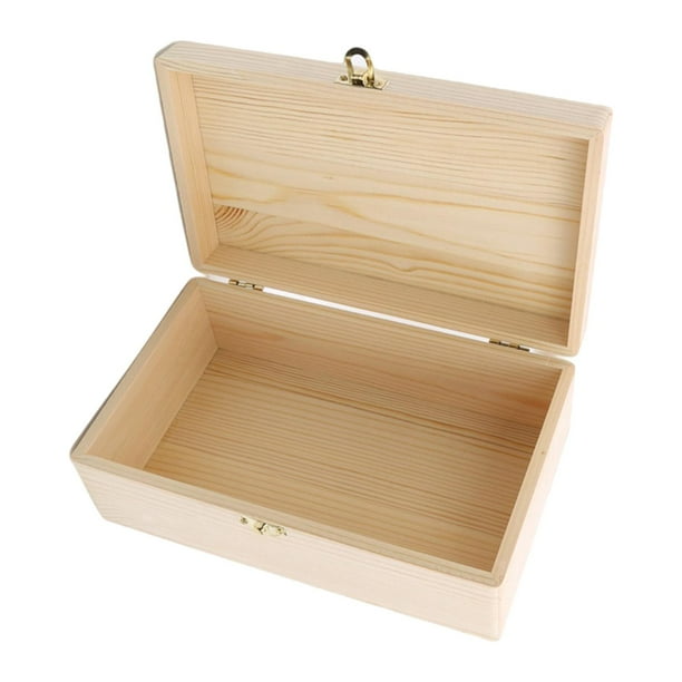Rectangular Wooden Storage Box Centerpieces Handmade Gift Crafts with ...
