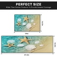 Starfish and Seashell Kitchen Rugs and Mats Non Skid Washable Set of 2 ...