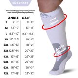 Plus Size Compression Stockings for Women and Men 20-30mmHg - White, 2X ...