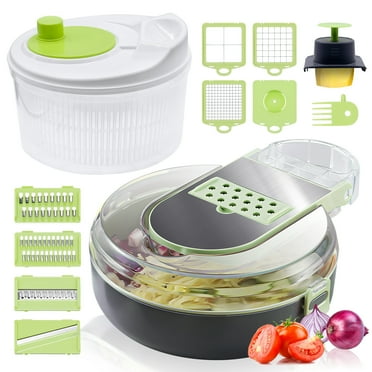 MegaChef 10-in-1 Multi-Use Kitchen Machine: Salad Spinner, Slicer ...