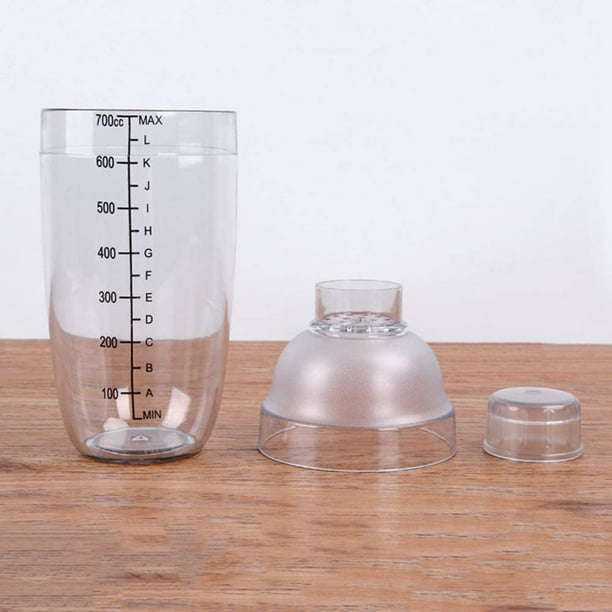 SHENMO Plastic Cocktail Shaker, Hand Drink Mixer Tea Shaker Cup with ...