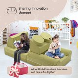 FICISOG Play Sofa Set for Kids, Block Sofa, Memory Foam Padding Couch ...
