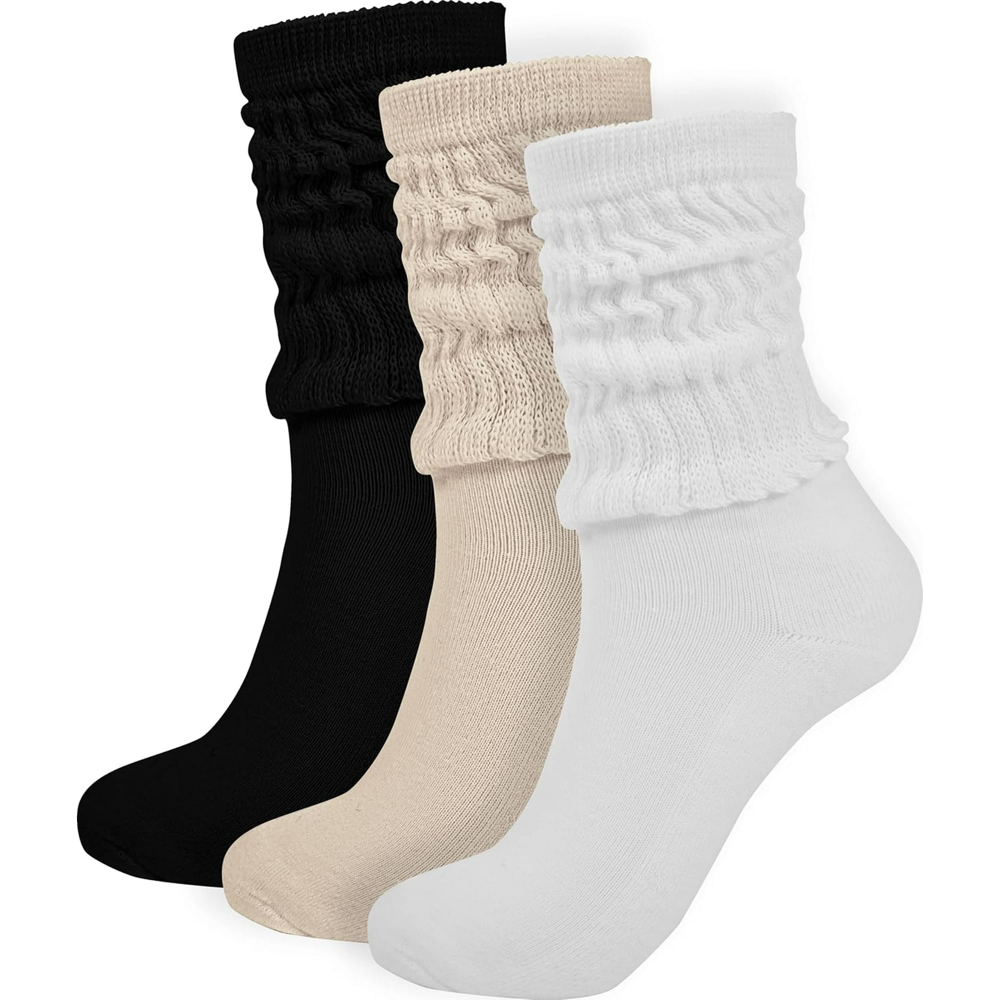 Click here for Minzimin Crew Slouch Socks Women - Retro Scrunch S... prices