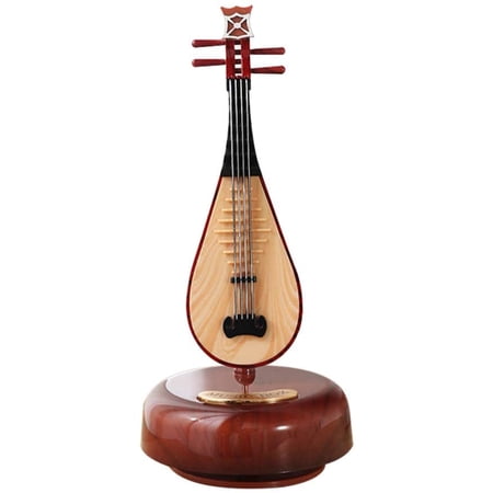Rotating Cello Music Box Chinese Pipa Music Box Table Top Melody ...