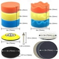 34Pcs 3 inch Car Buffing Sponge Pads Kit & Polishing Sanding Discs ...