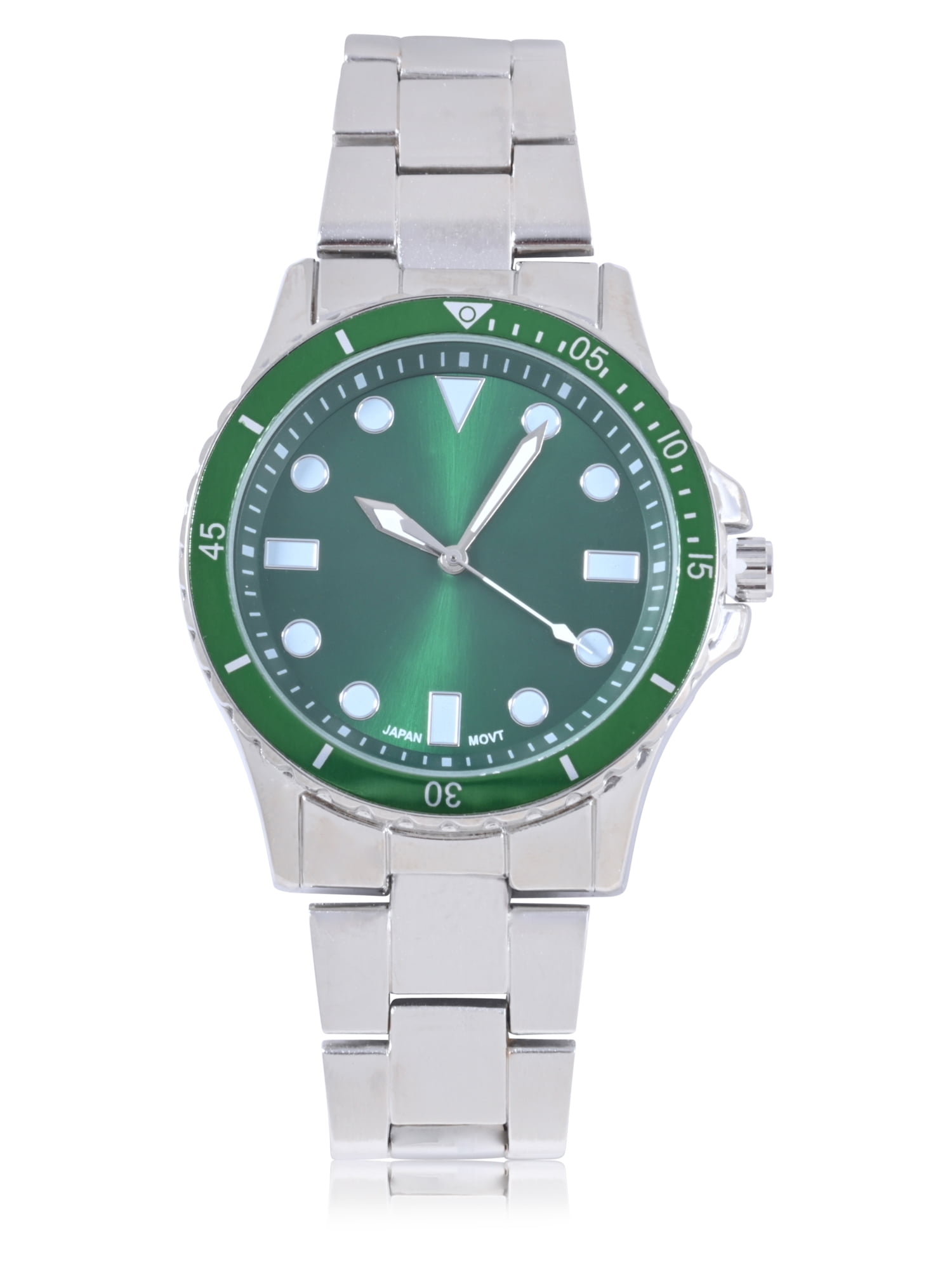 George Adult Male Analog Watch with Green Dial in Silver - 42029WMM ...