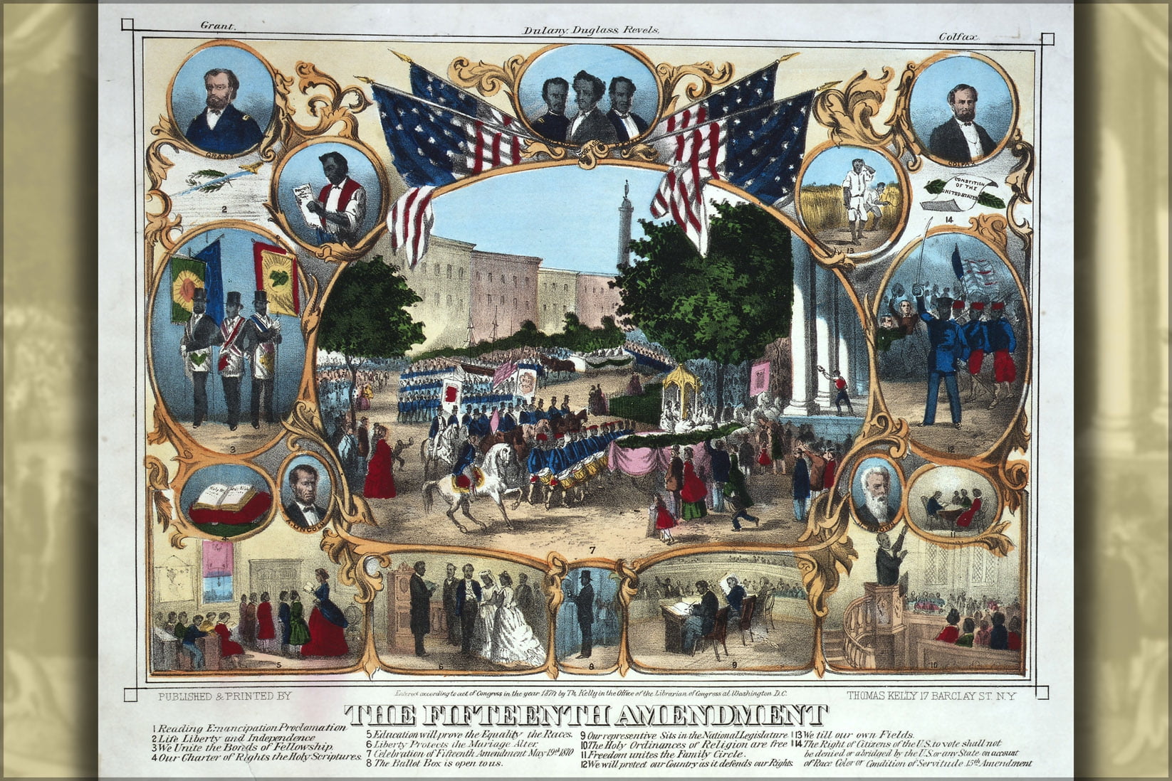 24"x36" Gallery Poster, passage of the Fifteenth Amendment to the ...