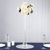 BalsaCircle 6 Clear 24" Heavy Duty Eiffel Tower Glass Vases with Round ...